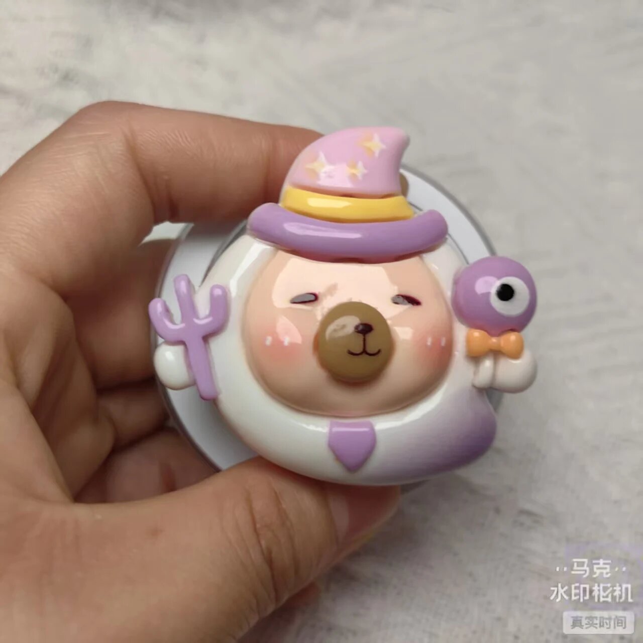 Универсальный Магнитный Держатель Smart Tok С 3D-дизайном «Тыква» И «Капибара», Magnetic Purple Hat