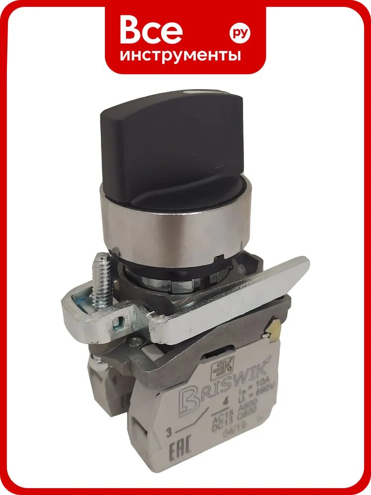 Переключатель Briswik КПЕ 2620-РС черный IP65 УХЛ2 10А 2но 0нз aD-VG-5Ai-0122