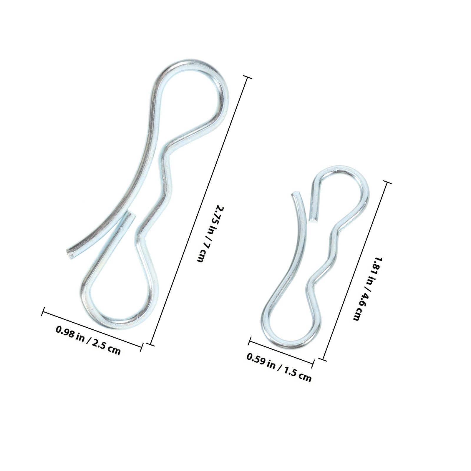 5pcs Клипсы Для Деки С Замком В Forme Бабочки Серебристый 7.00X2.50X0.30Cm