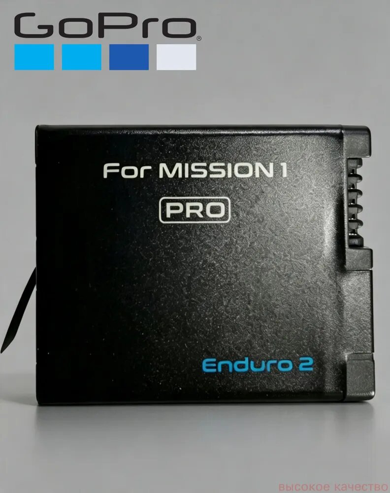 Аккумулятор Enduro 2 емкостью 2100 мАч, напряжение 3,89 В для экшн-камеры GoPro MISSION 1 PRO, полная распознавание, стабильная работа при съемке фото и видео