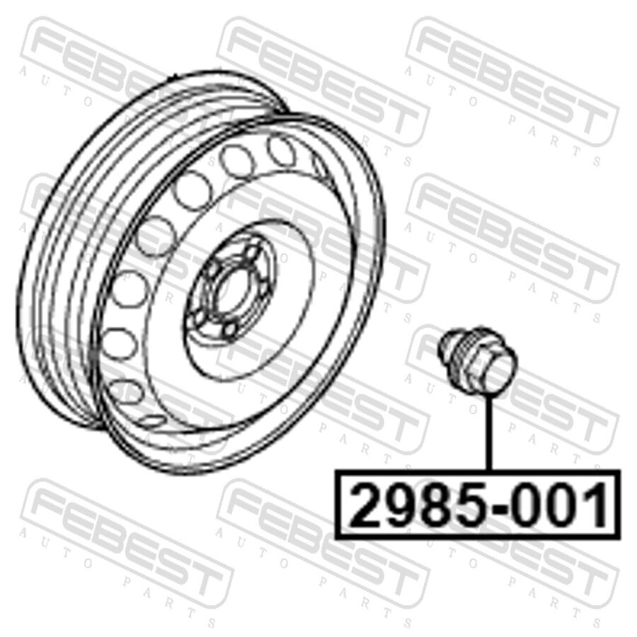 Гайка колесная (FEBEST 2985-001)