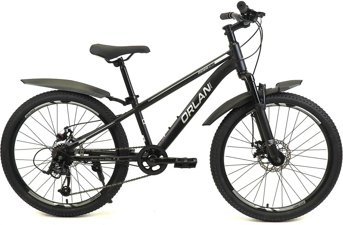 Велосипед Orlan Rider 2.0 24 (2026), рама 12" (130-155 см), черный