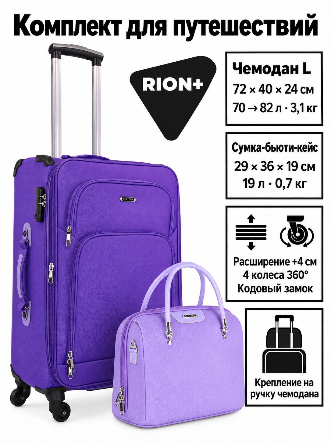 Чемодан Rion+