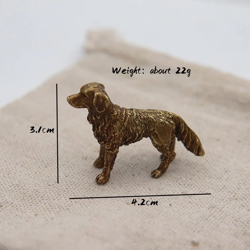 Медная миниатюра собаки Antique Dog 22g