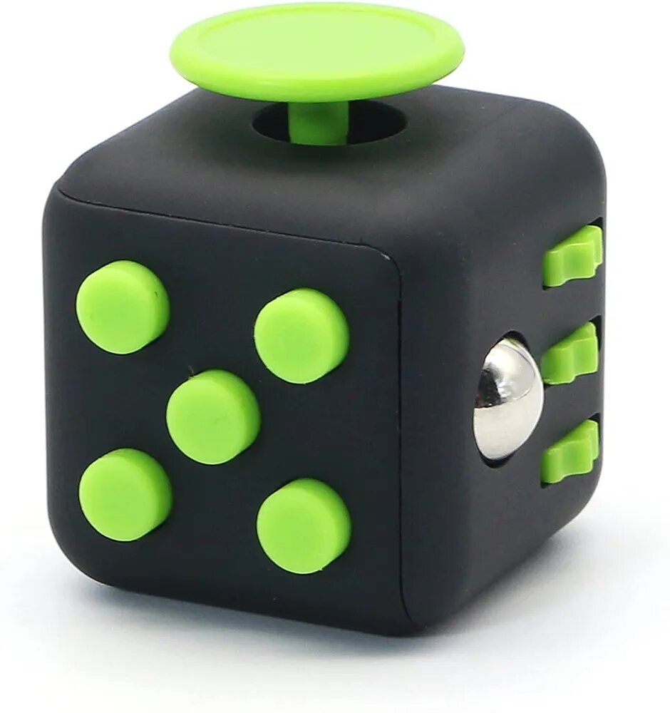 Fidget Cube антистресс кубик фиджет куб, черно-зеленый iA12