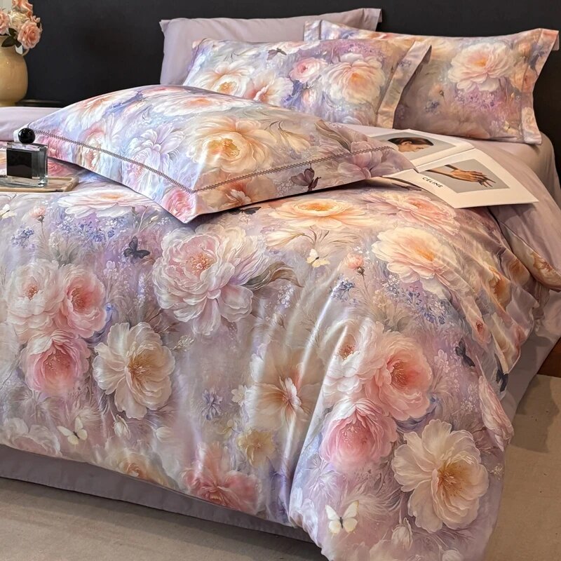 Комплект постельного белья Svetanya из хлопка 4 шт. Fitted Sheet Set, Королева, 2428136