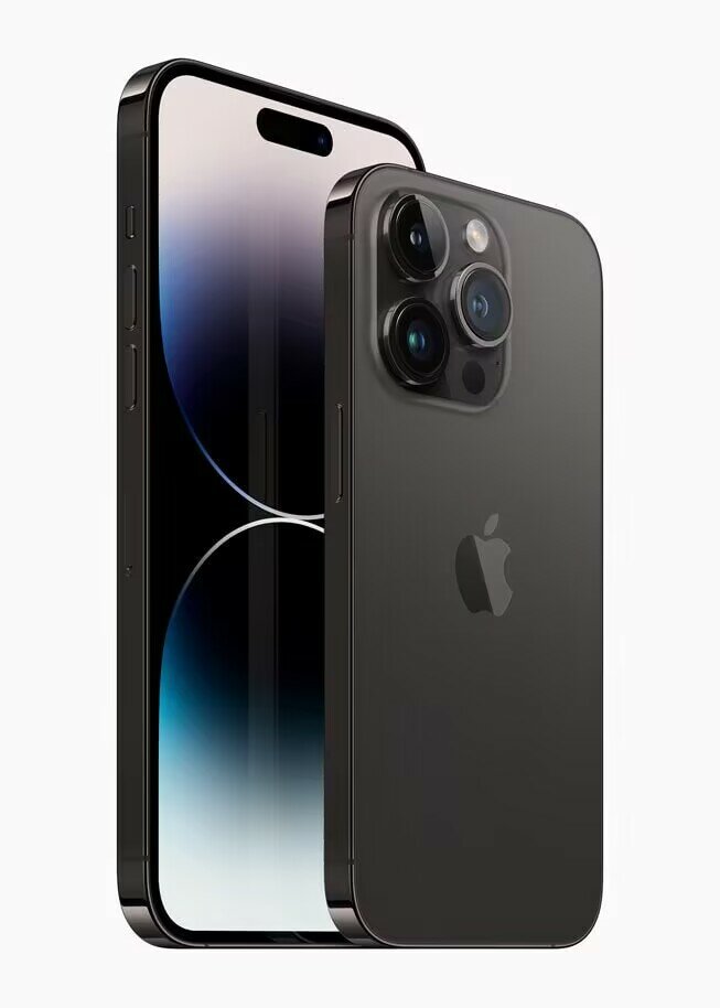 Оригинал Смартфон Apple iPhone14 Pro 128ГБ, nano‑SIM+eSIM, Экран: 6,1", IP68, динамический остров, космический черный