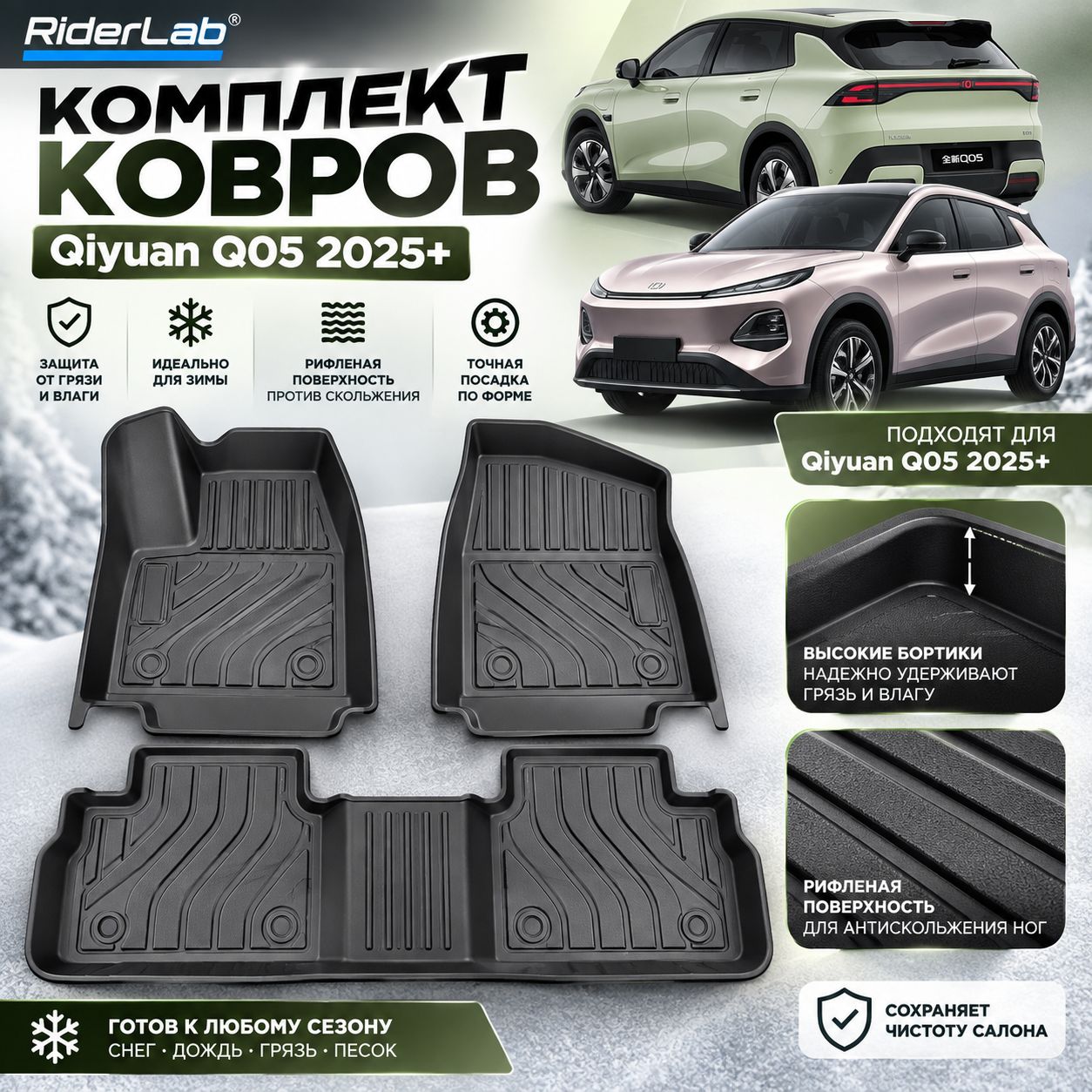 Комплект ковров для Changan Qiyuan Q05 2025+