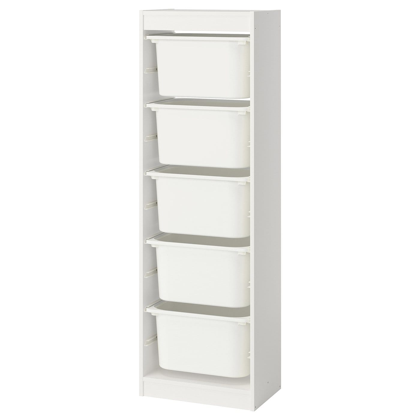 Стеллаж IKEA TROFAST с контейнерами 995.754.71, белый, 46x30x145 см