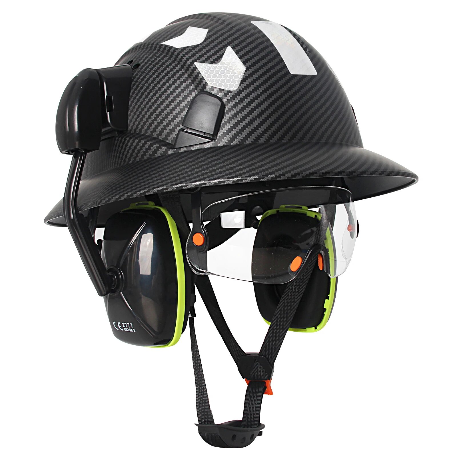 Каски Aolamegs AQM025 из HDPE с полными полями Carbon fiber Black A