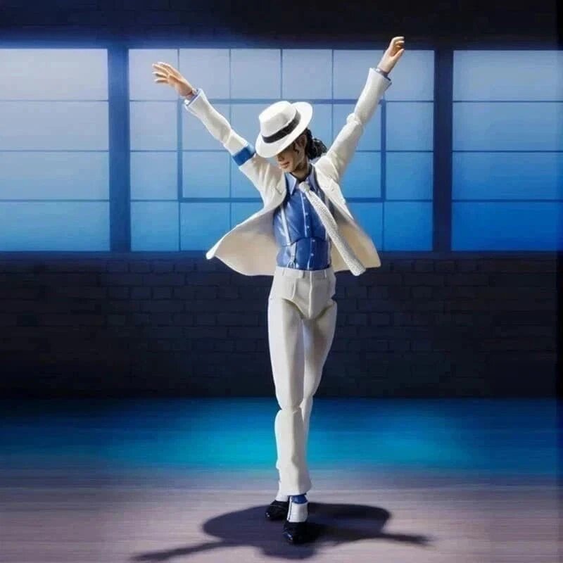 Майкл Джексон «Smooth Criminal» с «Moonwalk»: фигурка-игрушка MJ с подвижными частями, 14 см, в коробке