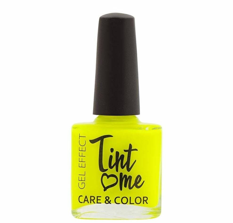 Лак для ногтей TINT ME Care&Color "On Thursdays" тон 39, 10 мл, яркий сочный желтый.