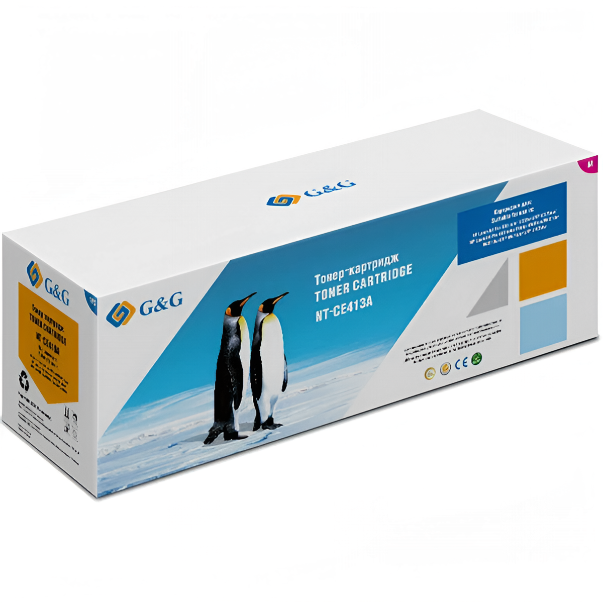 Картридж для HP CE413A пурпурный, G&ampG совместимый