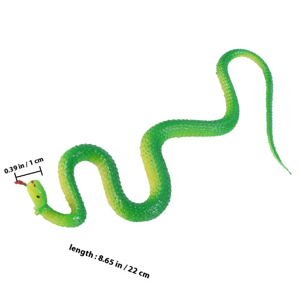 2 Штуки Игрушечные Змеи Реалистичные Фигурки Для Декора Сада И Террариума Размер 22.00X1.00X0.60Cm