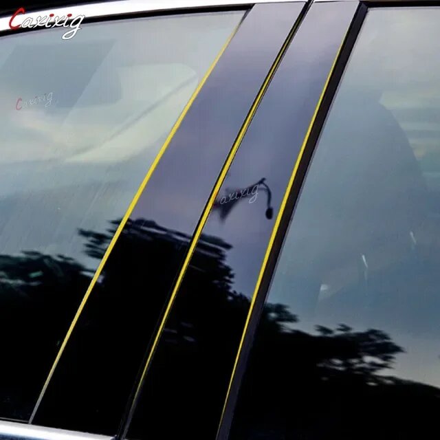 Для Honda Freed GB3 GB4 2008-2016 отделка глянцевый черный углеродное волокно зеркальный эффект наклейка окно дверь колонка B C стойки крышка