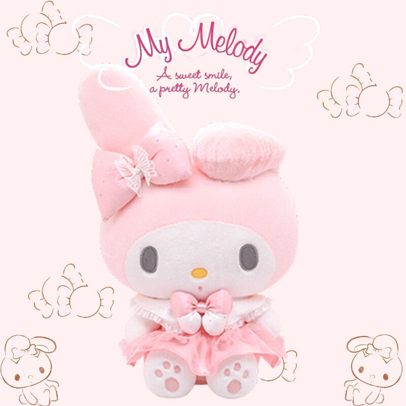 Официальная плюшевая игрушка My Melody Sanrio Shangrongfang, подарок на день рождения Цвет：Мелоди стиль Бабочка и