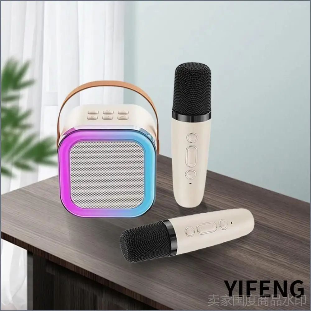 Беспроводная колонка K12 с двумя микрофонами, Bluetooth 5.3, RGB-подсветка