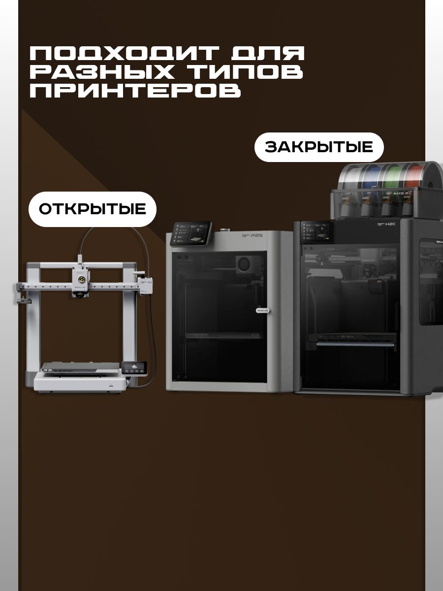 Пластик для 3Д принтера Bambu Lab PLA Galaxy Brown — фото 1