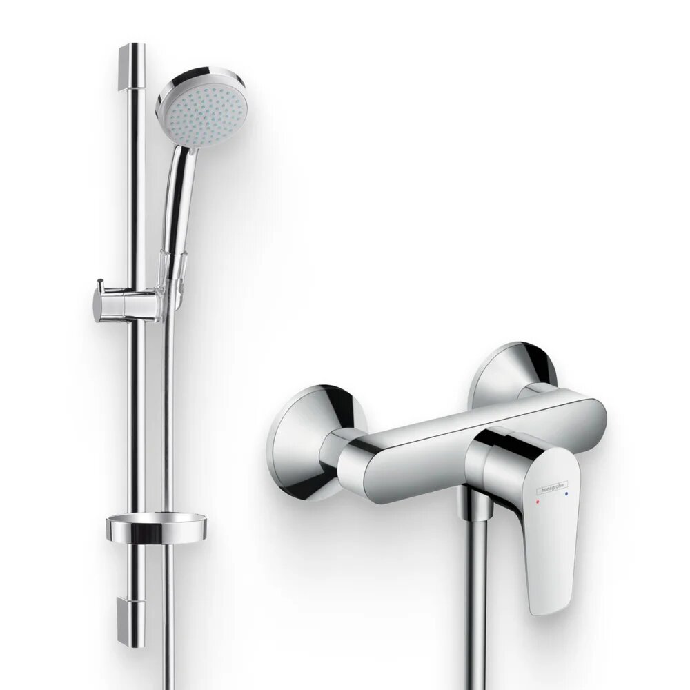 Душевой комплект Смеситель для душа Hansgrohe Talis E 71760000 глянцевый хром / Гарнитур Croma 100 Vario 27772000, Unica'C