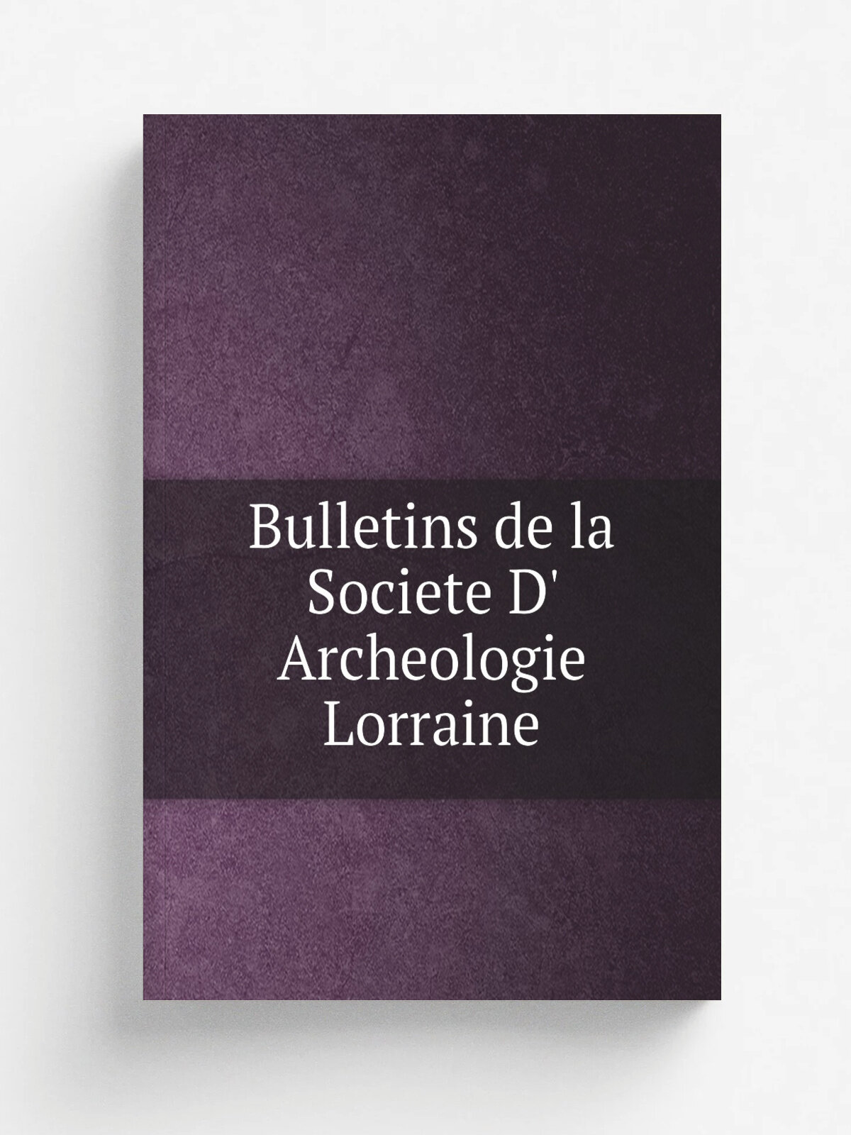 Bulletins de la Societe D' Archeologie Lorraine | 1857 | Репринт