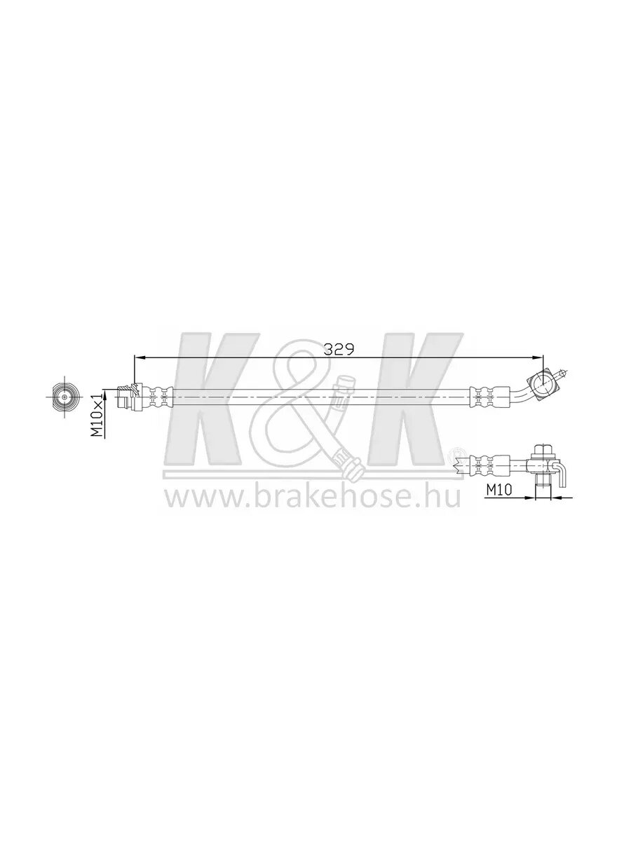 Шланг тормозной Ford S-Max 2.3 K&K с 12.07