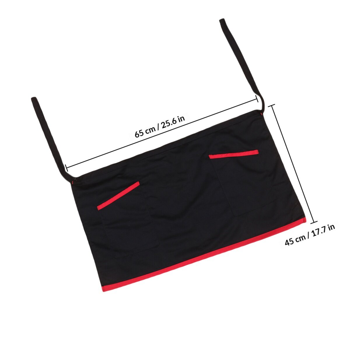 Unisex Apron С Пockets Для Работы В Кафе И Ресторане Размер 65×45Cm Черный