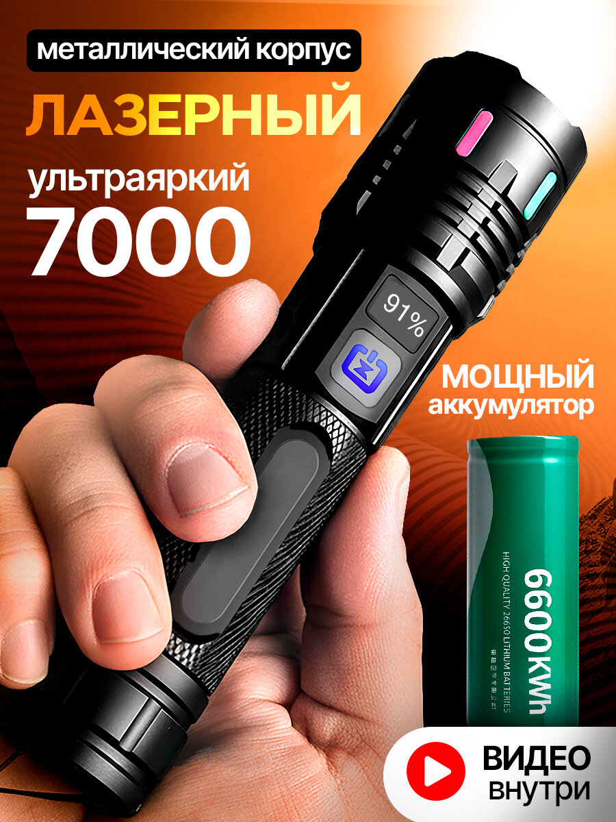 Фонарик аккумуляторный ручной