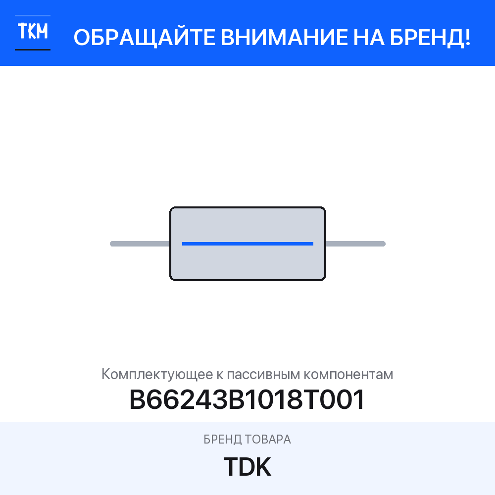Комплектующее к пассивным компонентам B66243B1018T001 TDK