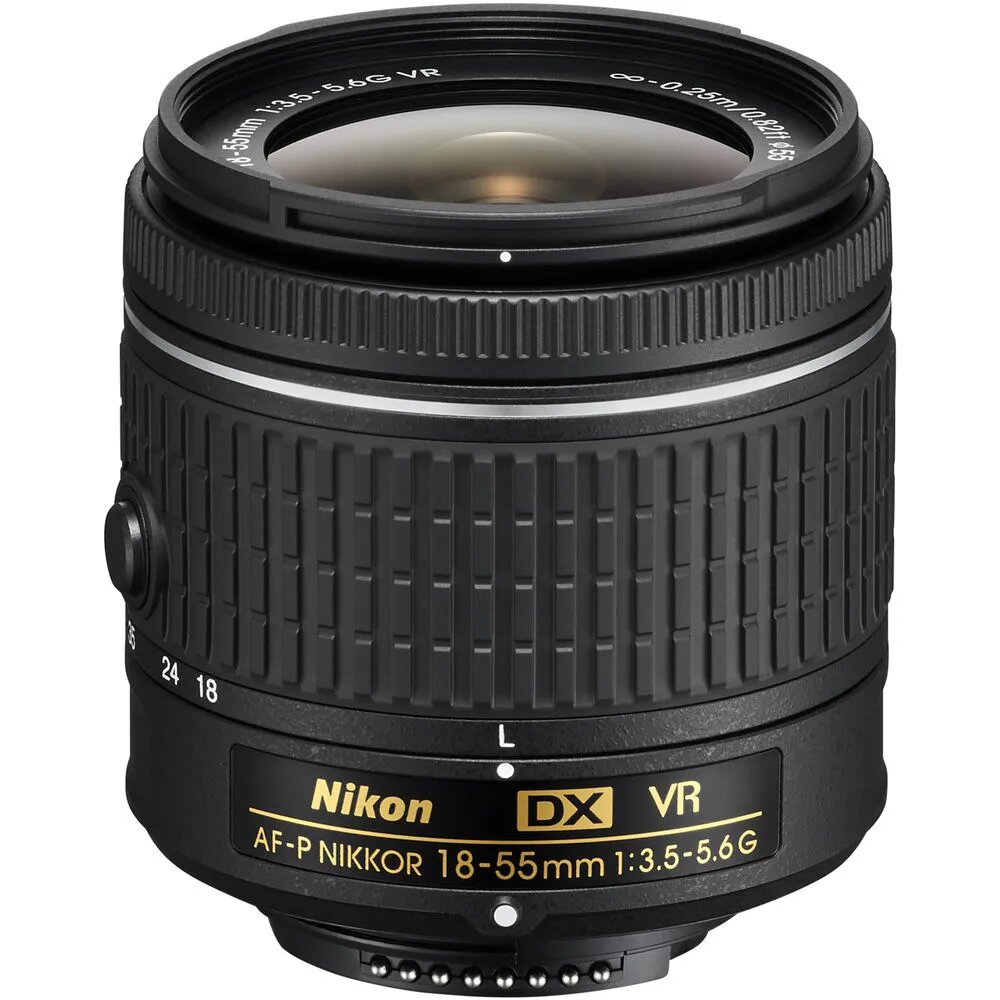 Объектив Nikon AF-P DX 18-55mm f/3.5-5.6G VR совместимость D7500, D5600, D5500, D5300, D3500, D3400, D3300