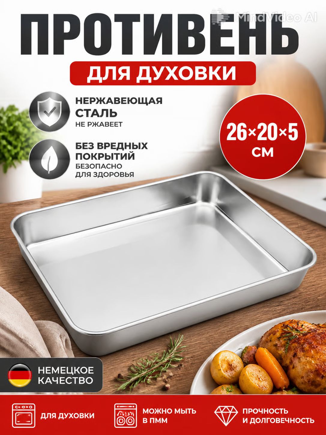 Сотейник нержавеющая сталь серебристый