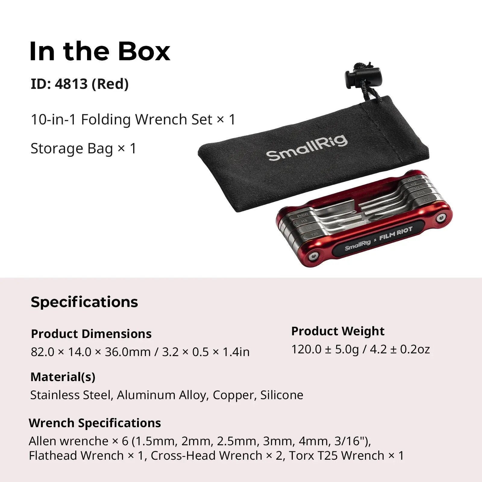 SmallRig x FILM RIOT Набор инструментов 10-в-1, Red (4813)