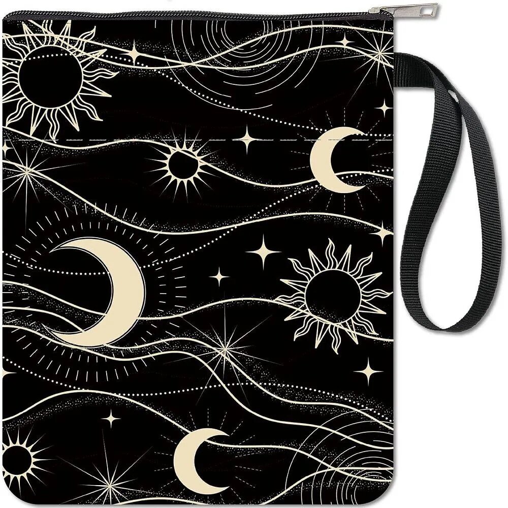 1 шт. Чехол для книги Moon Book Cover с защитой от солнца и звездами, черный