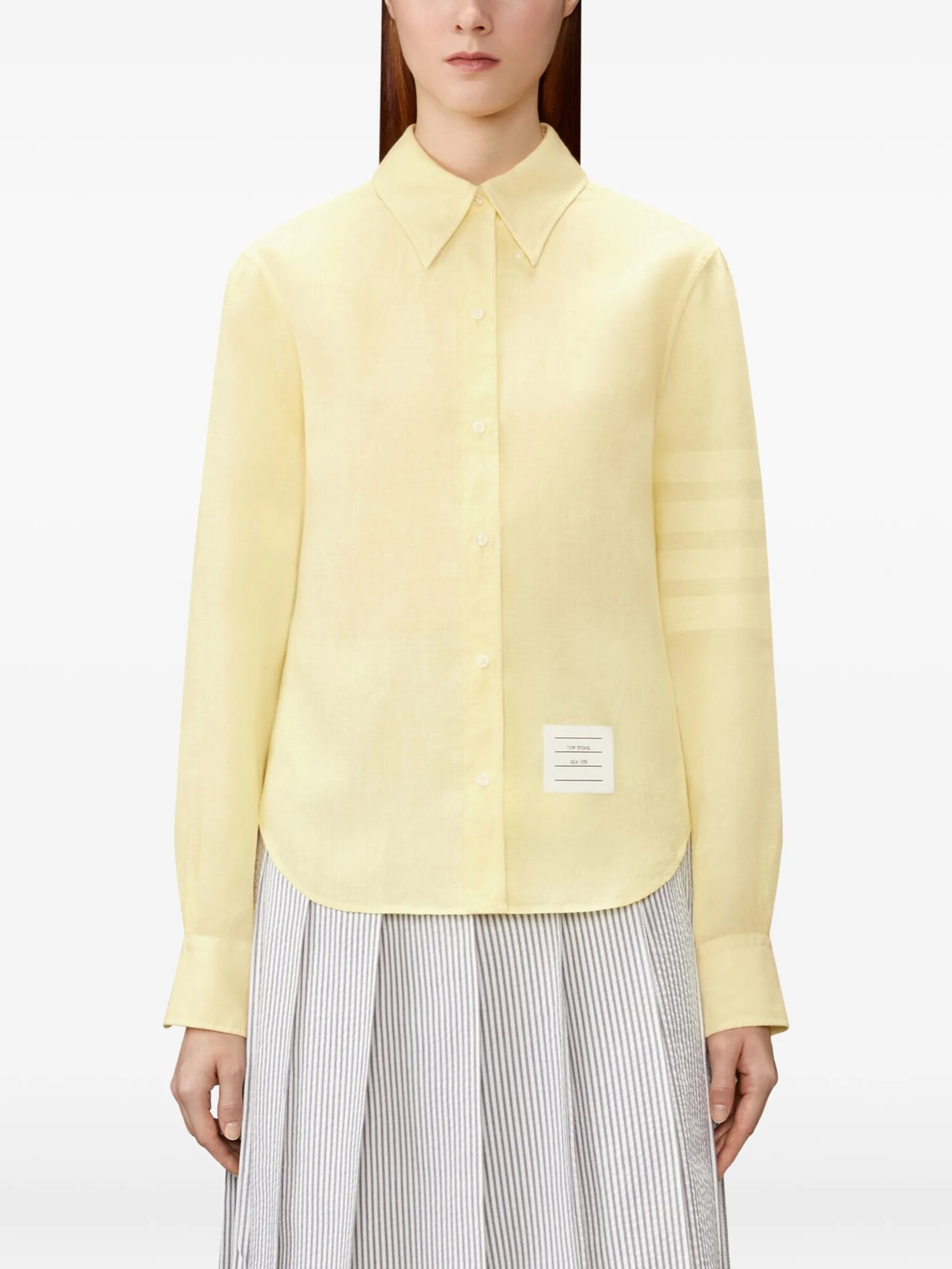 Рубашка THOM BROWNE 4-Bar, размер 38, yellow — фото 1