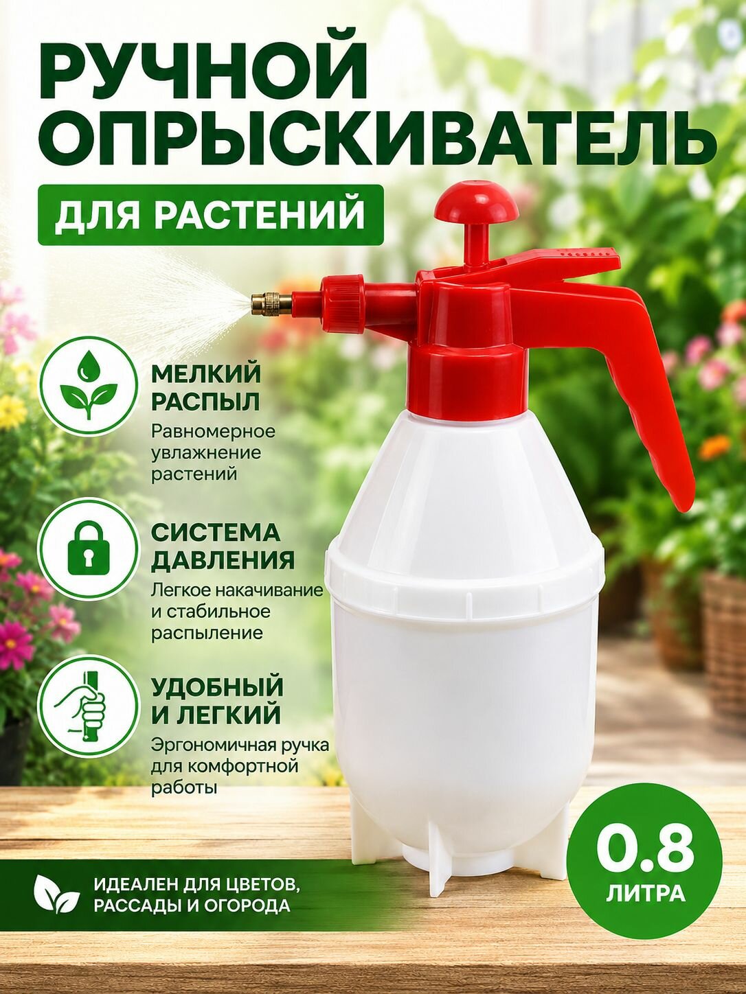 Опрыскиватель садовый 0,08 л