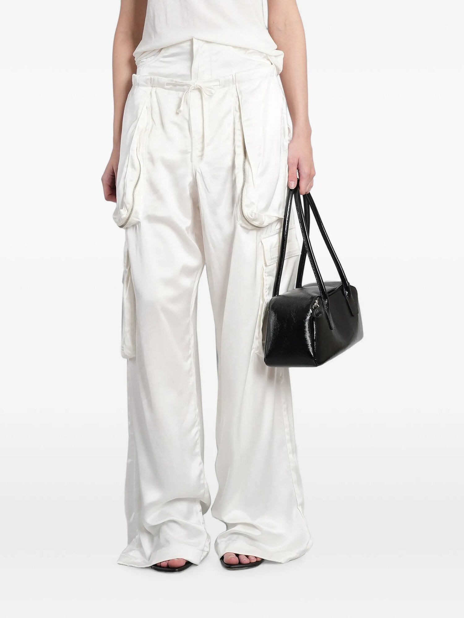 Брюки Drawstring-waist cargo pants