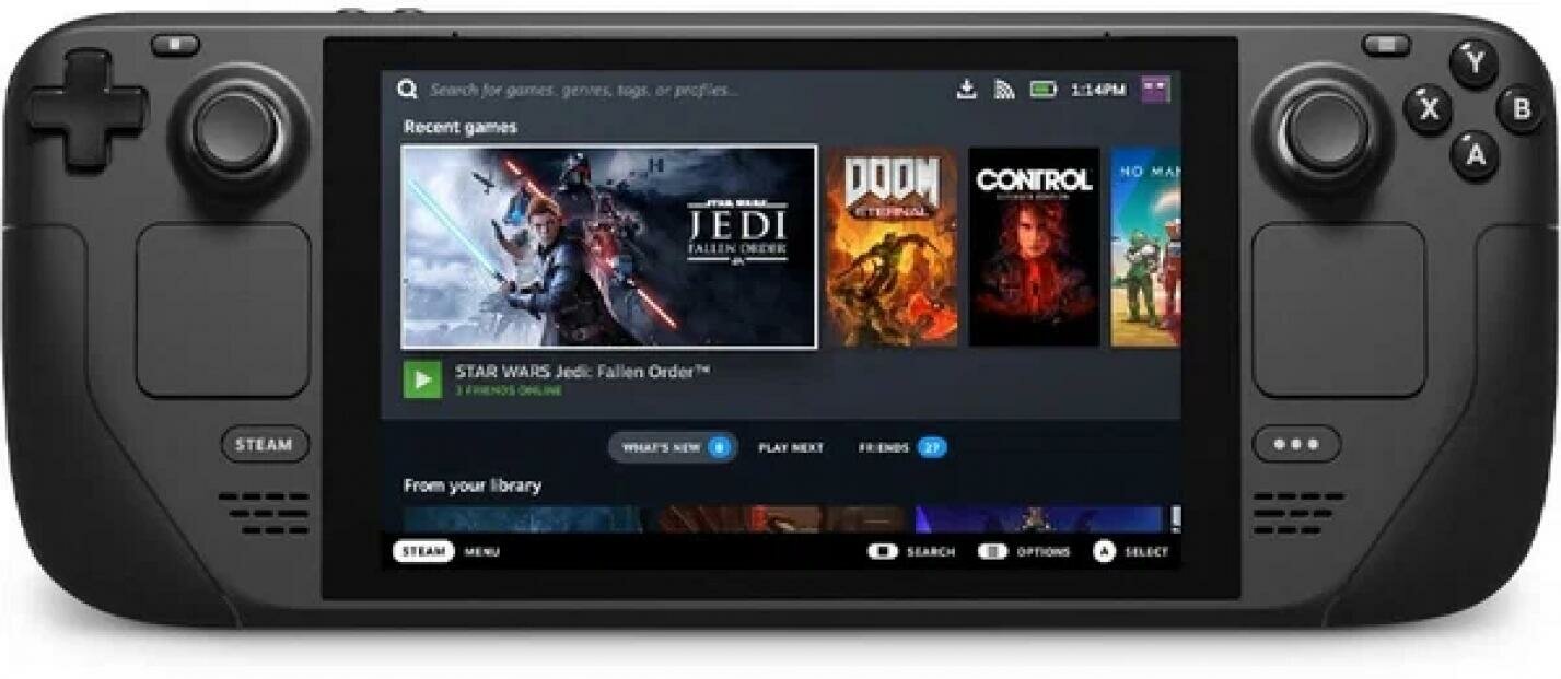 Игровая портативная консоль Valve Steam Deck OLED 1Tb, Black (Черный)