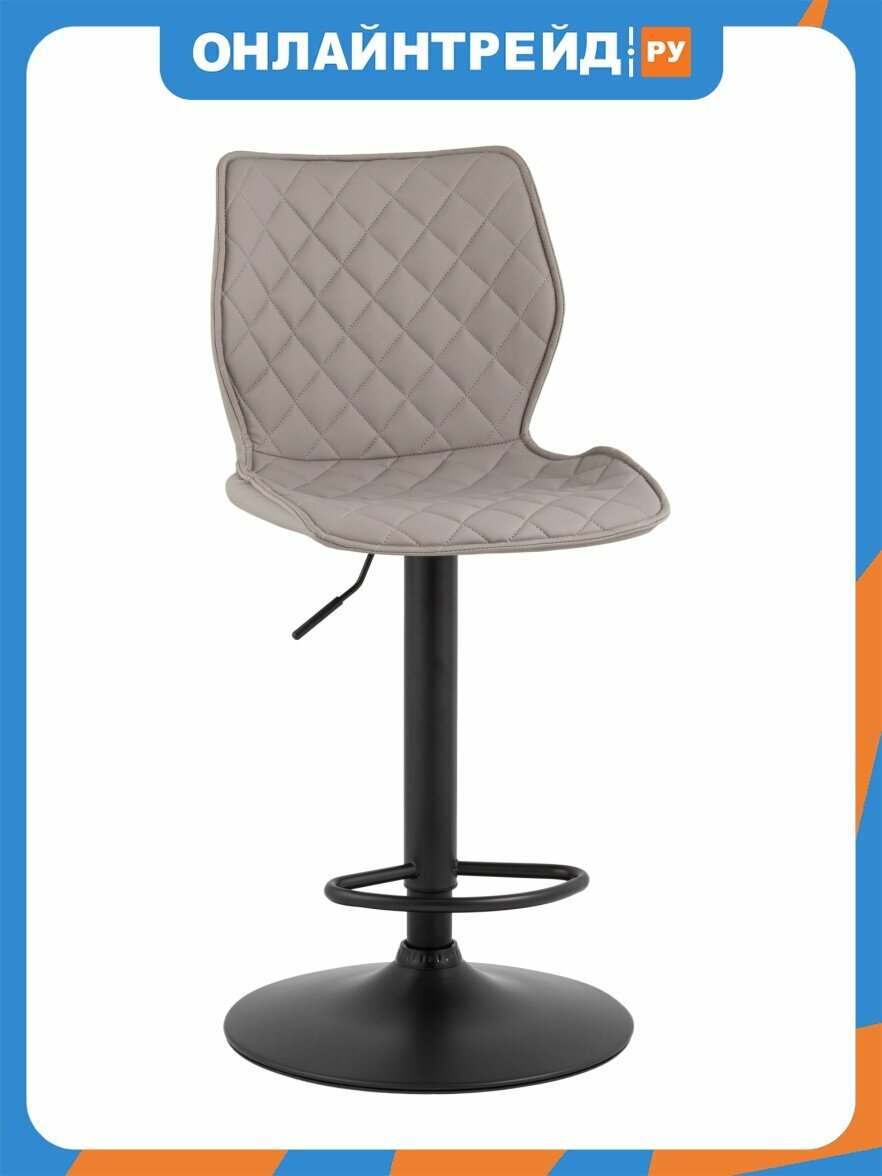 Стул барный Stool Group Dome, экокожа, серый