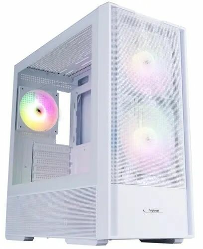 Компьютерный корпус 1STPLAYER AU7 ARGB (AU7WH-2FA7-14-W2FA7R-W-1FA7-W) белый - Midi Tower, ATX, USB 3.2 Gen 1 Type A, USB 3.2 Gen 2 Type C