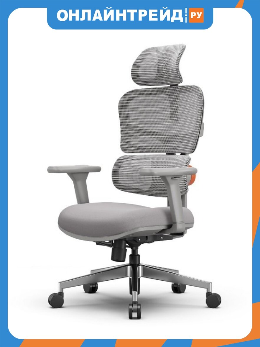 Кресло руководителя Foxgear NETZ модель XO - office edition, серый