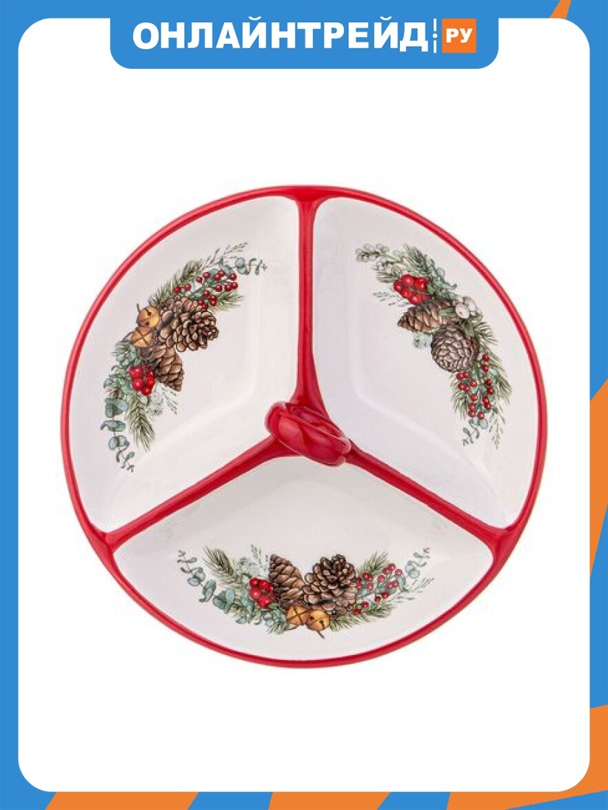 Менажница Agness “celebration" 3 сек. 22х7,7 см (358-2259)