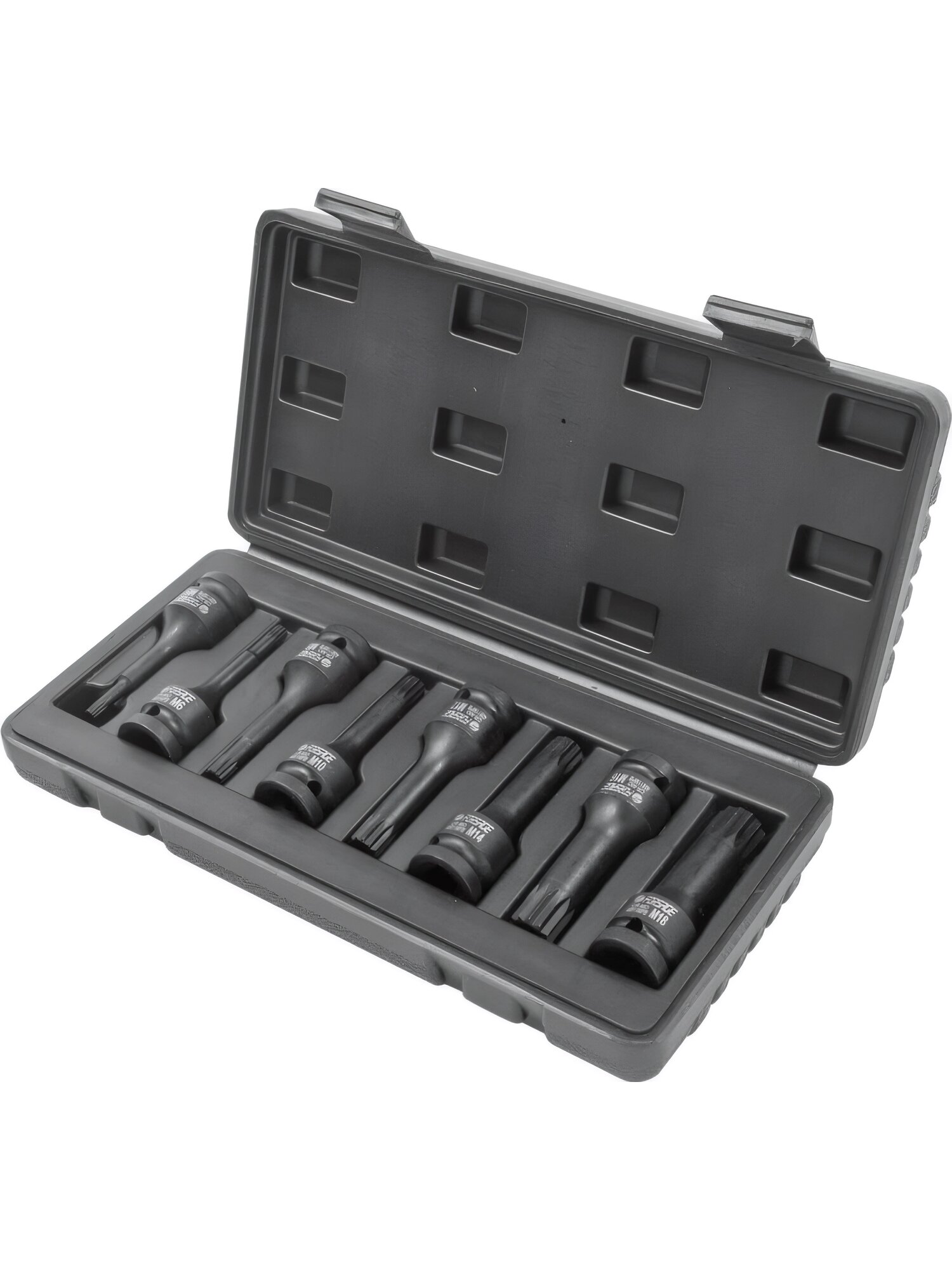 Набор головок-бит ударных SPLINE Forsage F-40811MPB 1/2"DR, M5-M18, 8 предм.