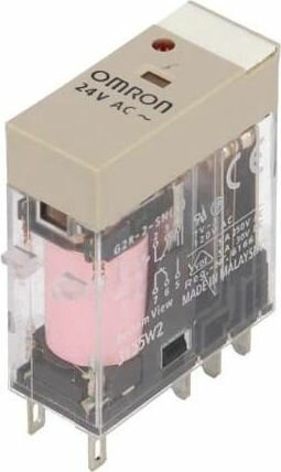 Реле OMRON G2R-2-SN-AC24(S) Реле электромагнитное DPDT Uобмотки 24ВAC 5A/250ВAC 5A/30ВDC 1шт