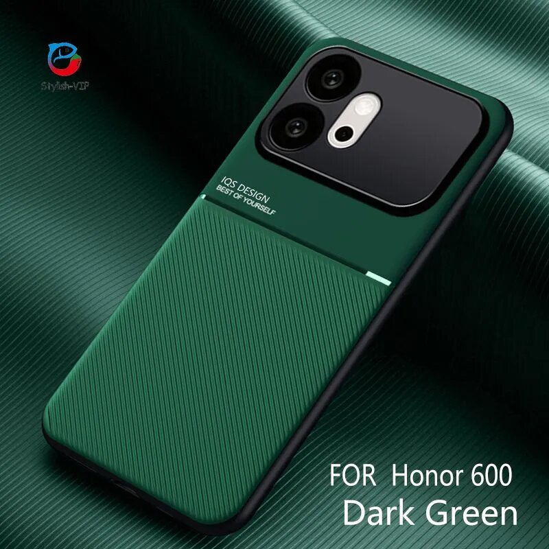 Модная софтшелл чехол для Honor 600 (Хонор 600) , магнитная металлическая пластина