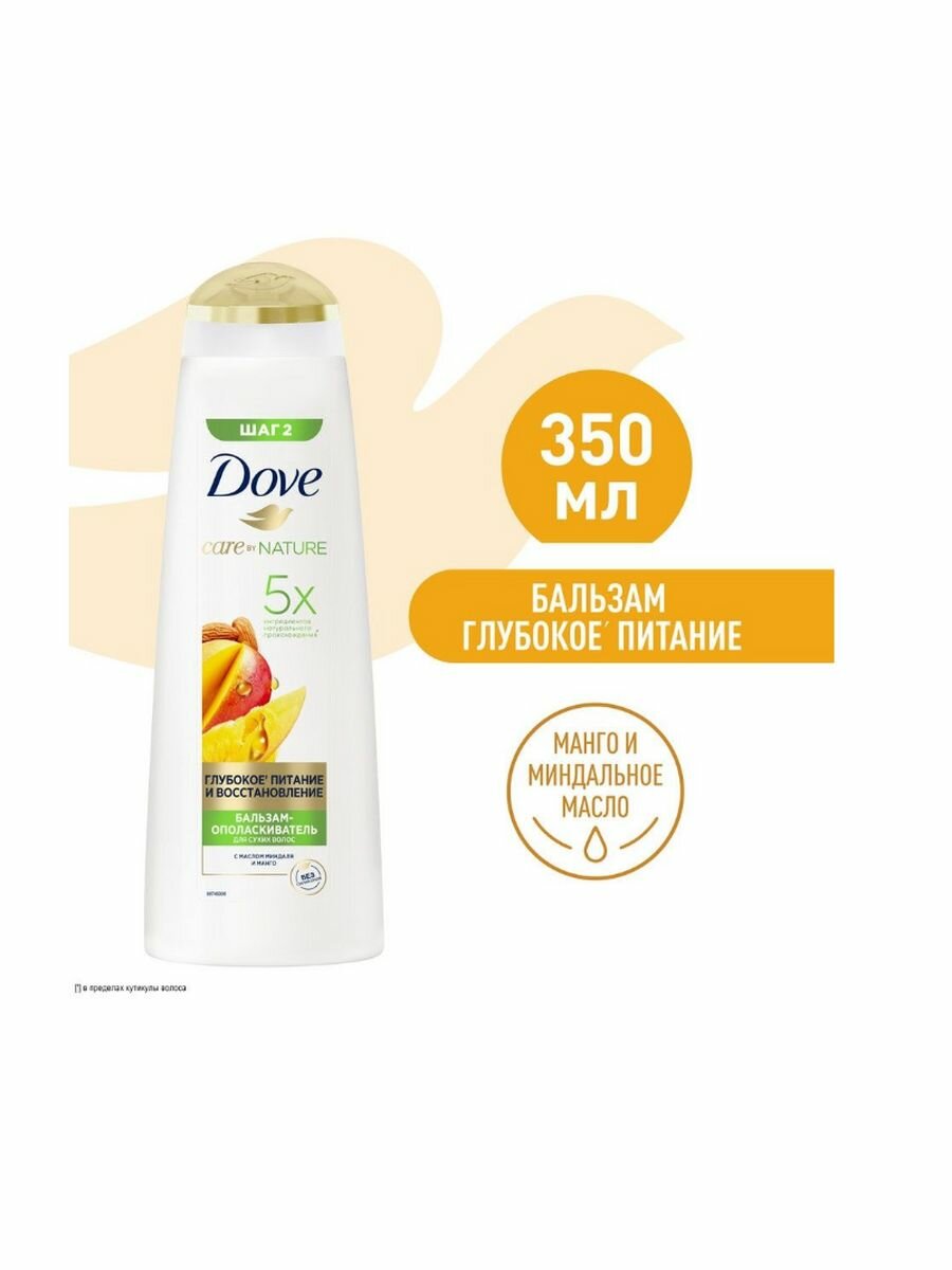 Бальзам для волос Dove "Манго", Питание и восстановление, 350 мл