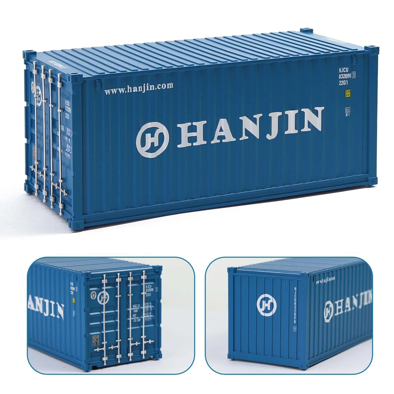 Контейнер 20 футов HANJIN, синий, масштаб O