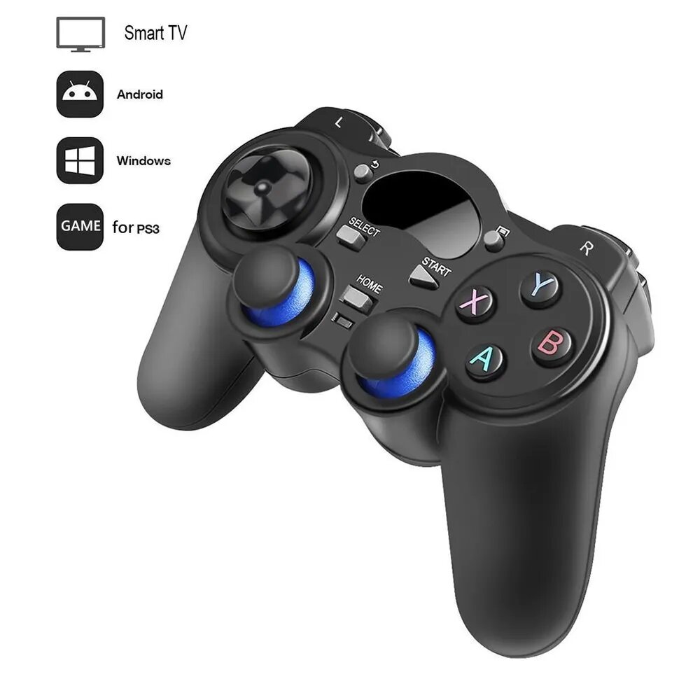 Беспроводной игровой контроллер 2,4 ГГц для Android, ПК и ТВ-приставок, чёрный