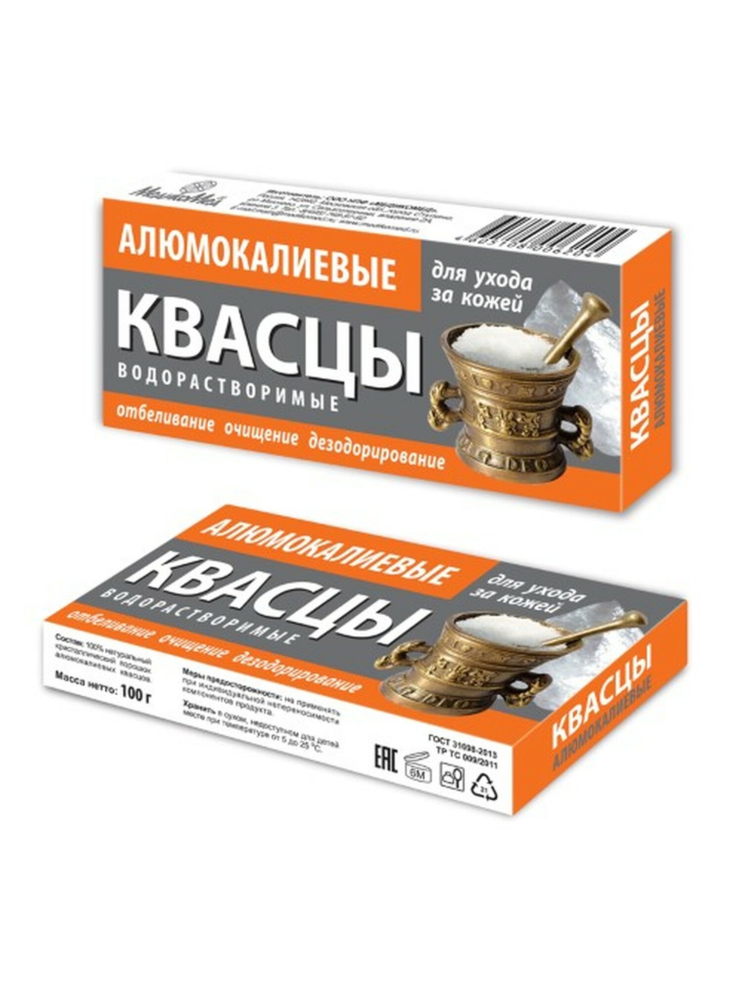 Квасцы алюмокалиевые водорастворимые 100,0 — Квасцы алюмокалиевые водорастворимые пенал, 100 г.