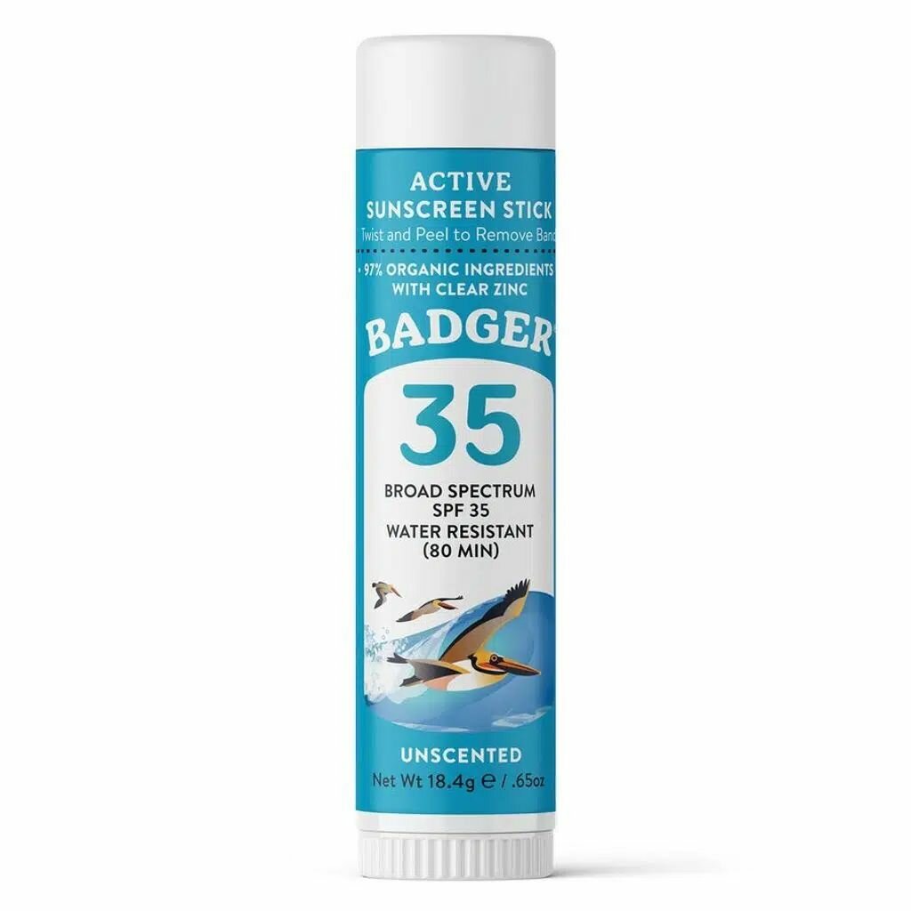 Badger Company, стик для лица, SPF 35, натуральное солнцезащитное средство, без запаха, 18,4 г натуральный стик солнцезащитный стик