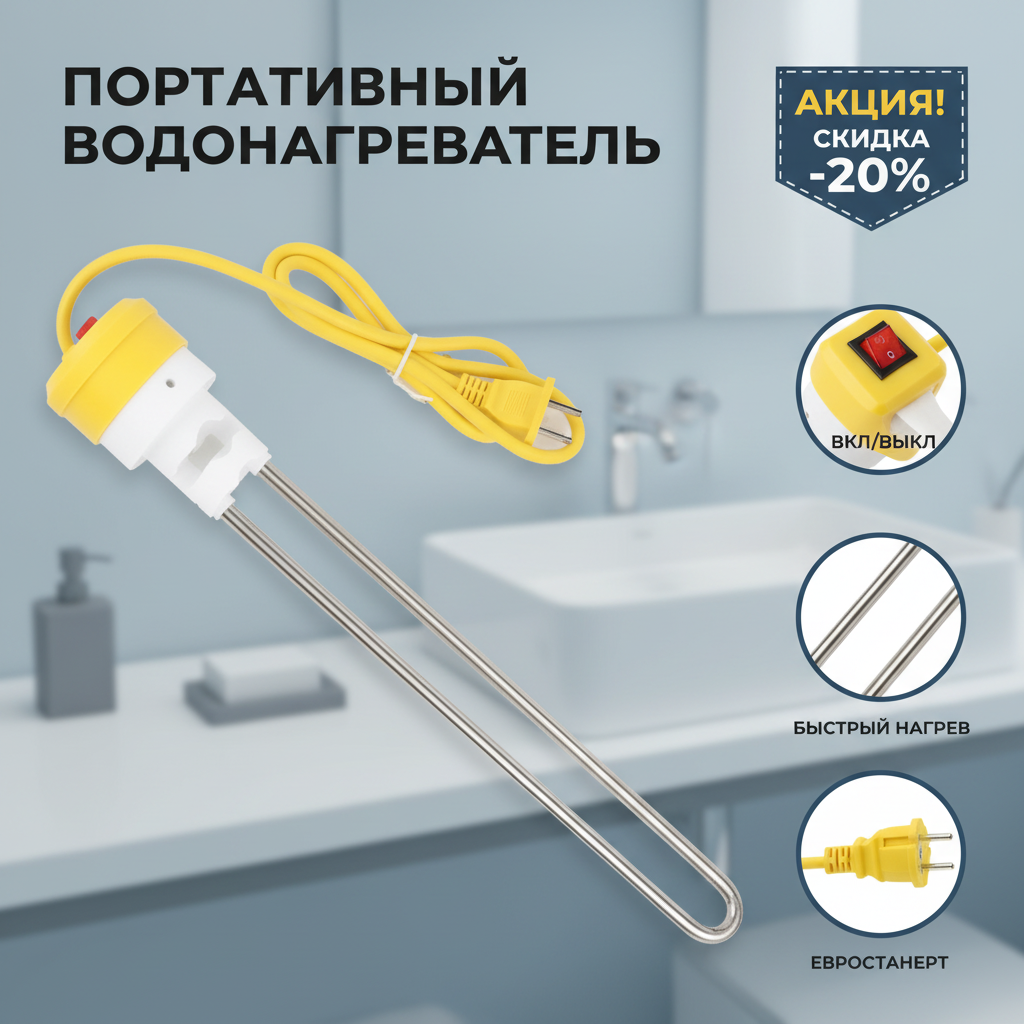 Электрический водонагреватель для бассейна Ashata 1000 Вт 220В