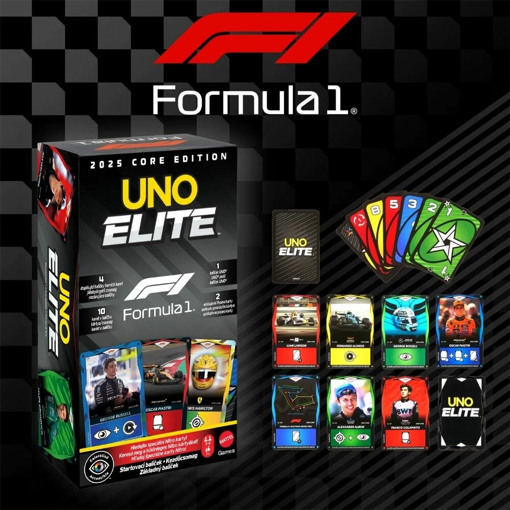 Uno Карточная Игра Настольные Игры Elite Hot Wheels Гонки F1 Коллекционная Версия Гонок F1